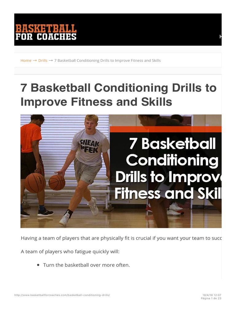 7 Basketball Conditioning Drills | PDF | Indoor Sports | Games Of ...
