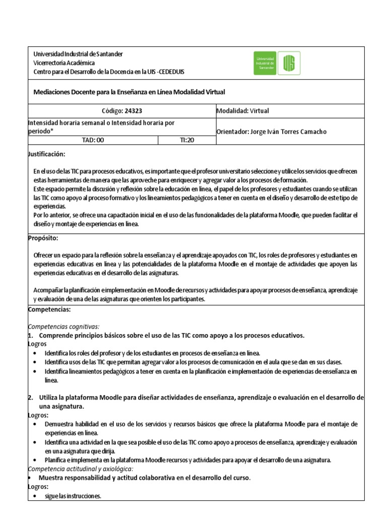 jitorres_Programa Curso Mediaciones Docente para la Enseñanza en Línea ...