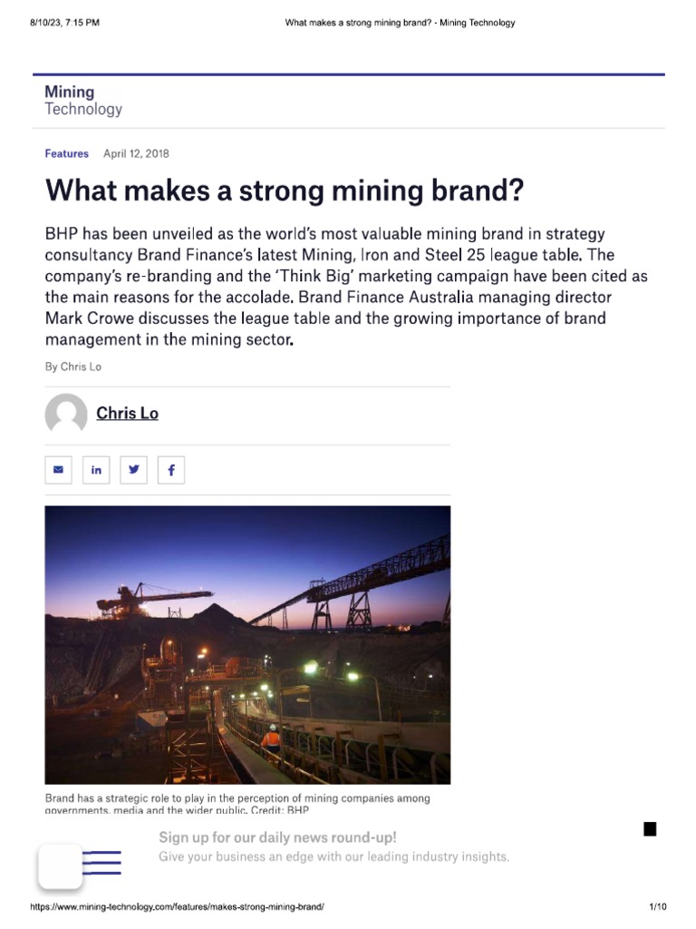 What Makes A Strong Mining Brand | PDF