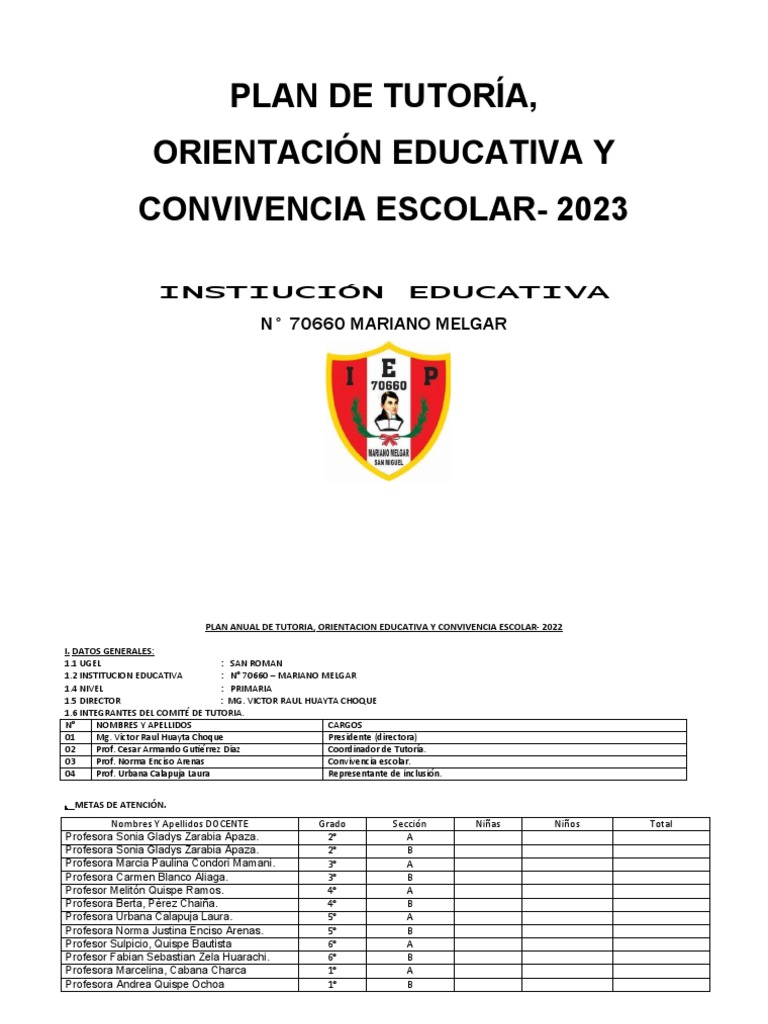 Plan de Toe - 2023 | PDF