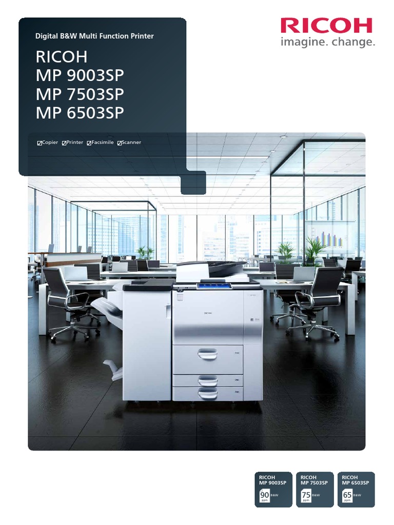 Ricoh MP 6503SP MP 7503SP MP 9003SP | PDF | Image Scanner | Printer ...