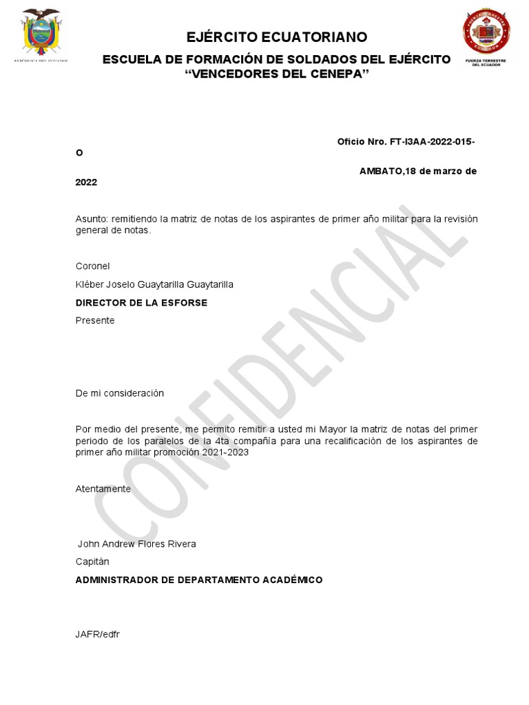 Oficio Ejemplo | PDF