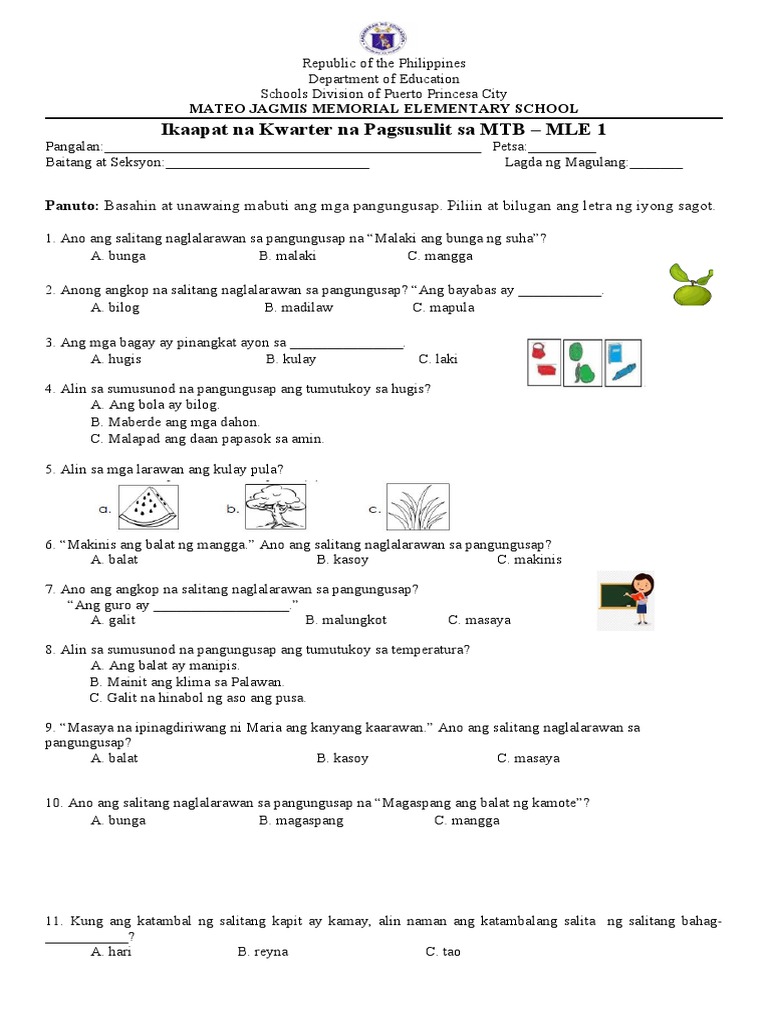 MTB 4th Quarter Summative | PDF