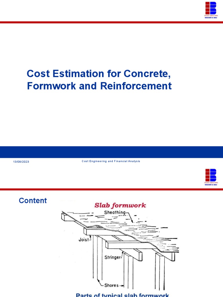 Formwork, Concrete and Reinforcement Estimation | PDF | Area | Civil ...