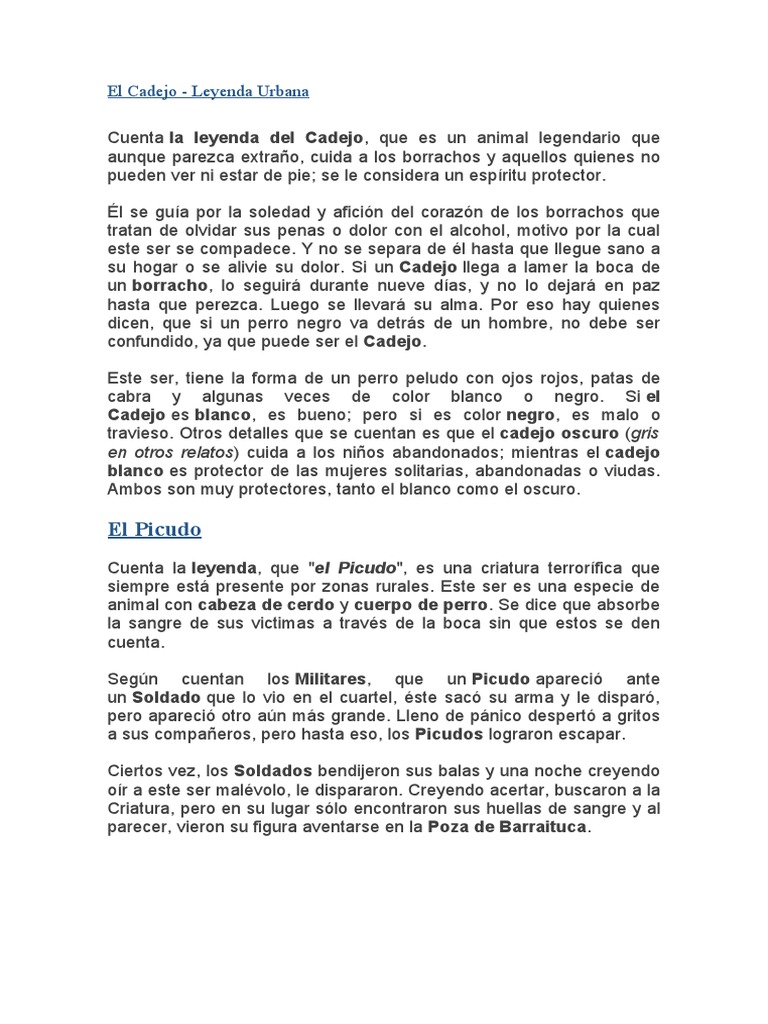 El Cadejo | PDF