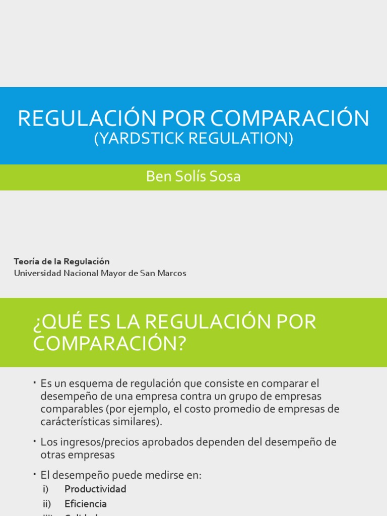 Yardstick Regulation - Ben Solis | PDF
