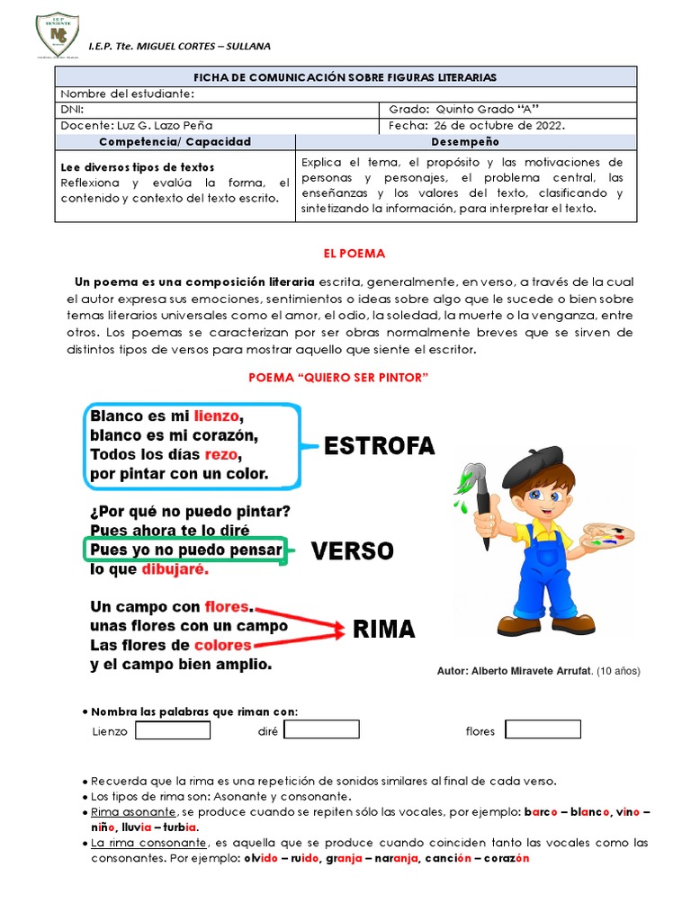 Ficha El Poema | PDF