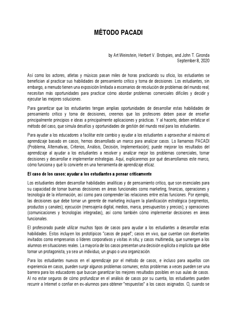 Método Pacadi | PDF