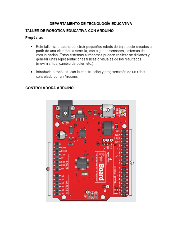 Taller de Robótica Educativa Con Arduino | PDF