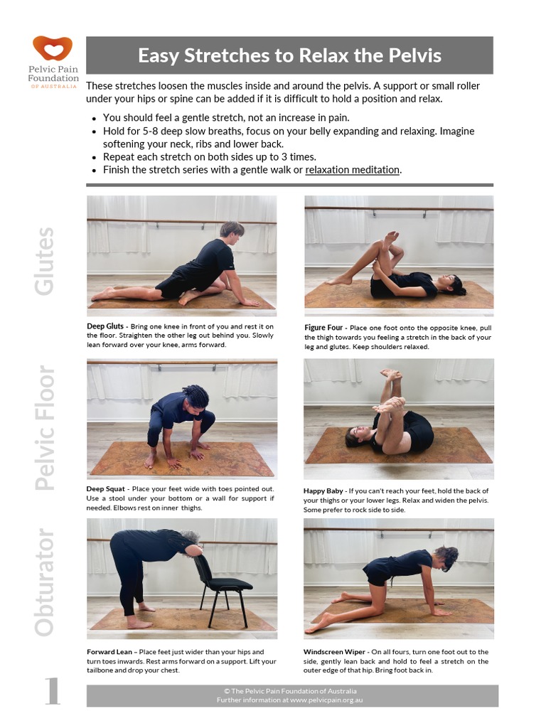Easy-Stretches-to-Relax-the-Pelvis-Stretches (1) | PDF