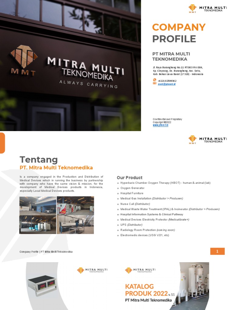 Company Profile PT Mitra Multi Teknomedika - Des 2022 | PDF