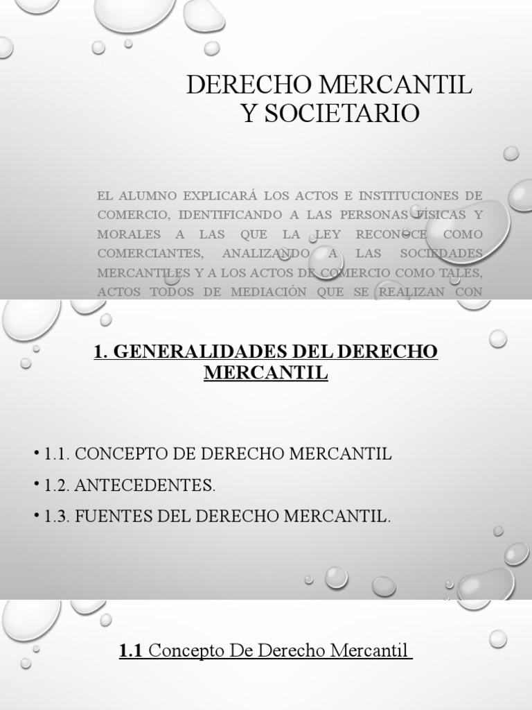 Derecho Mercantil y Societario | PDF
