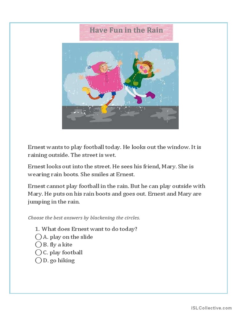 Reading Comprehension Year 3 | PDF