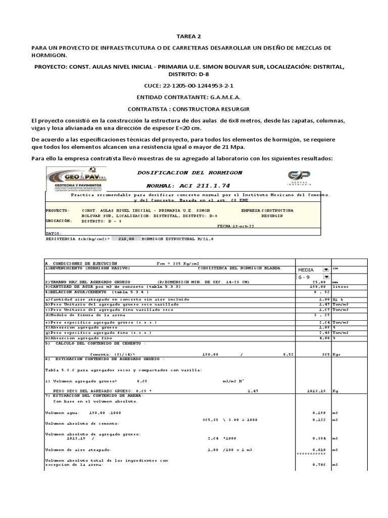 TAREA 2 Modulo 3 | PDF | Hormigón | Ingeniero civil