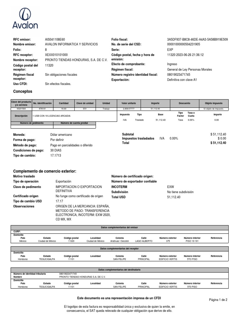 F Exp 8 Pronto Honduras 18 Licencias | PDF