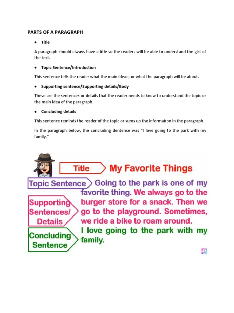 Parts of a Paragraph | PDF