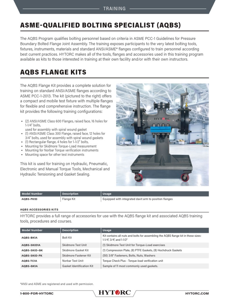 HYTORC-HBI-ASME Qualified Bolting Specialist | PDF
