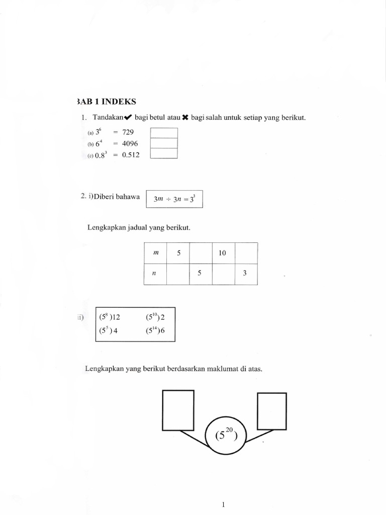 Matematik Tingkatan 3 Latihan Unit 1 Pdf