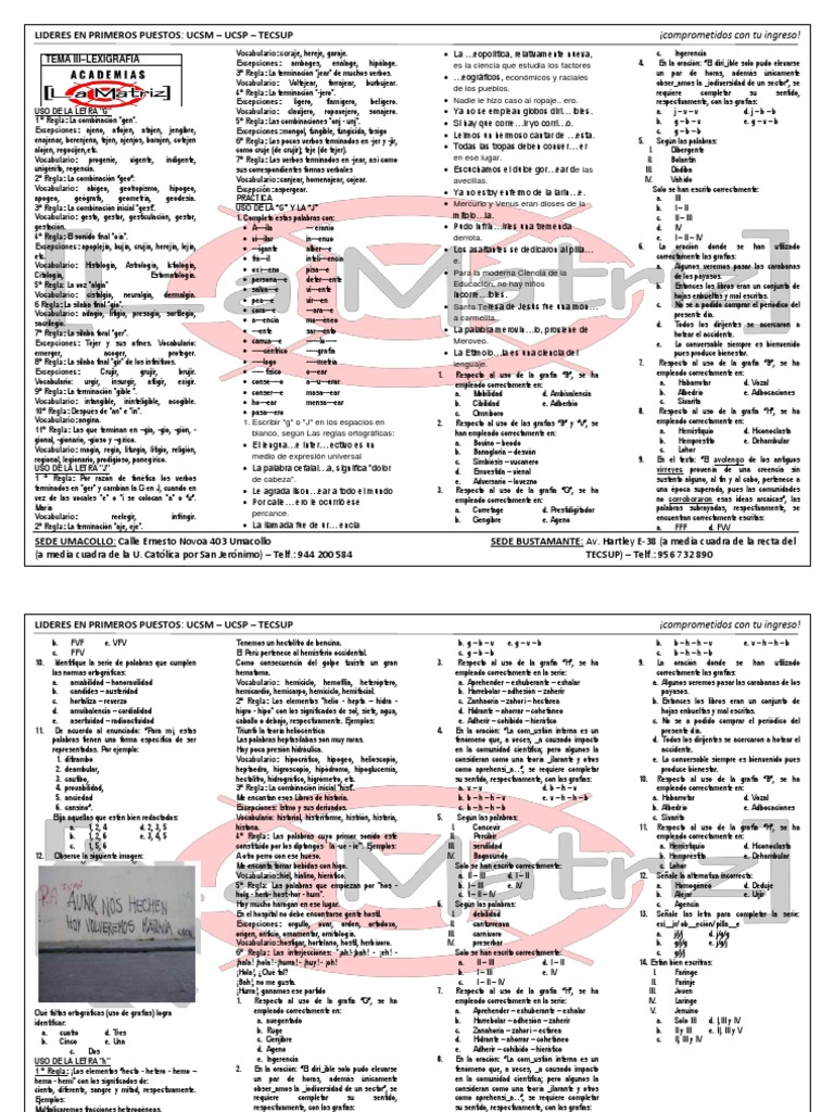 Practica Iii - Lexigrafía Ii | PDF