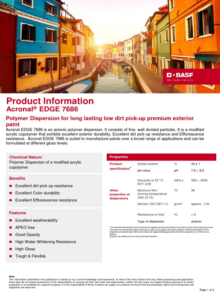 Acronal Edge 7686 | PDF