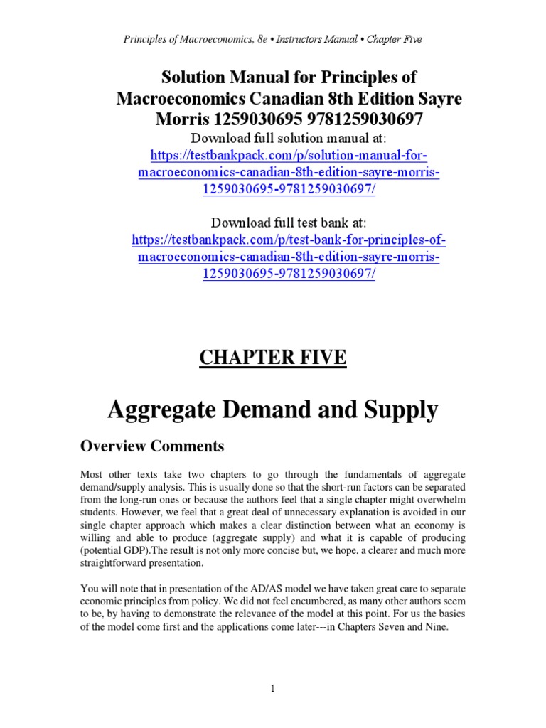 Macroeconomics Canadian 8th Edition Sayre Solutions Manual 1 | PDF ... Macroeconomics Canadian 8th Edition Sayre Solutions Manual 1 | PDF ...
