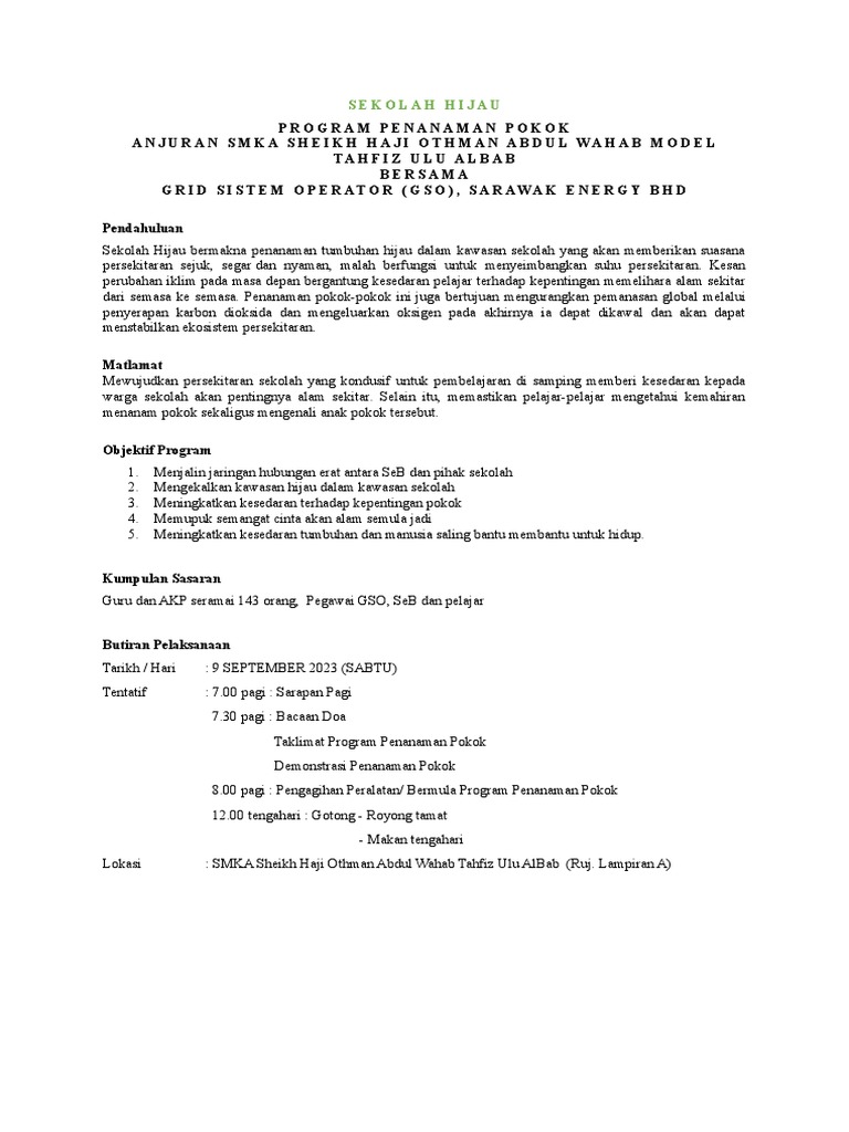 Program Penanaman Pokok | PDF