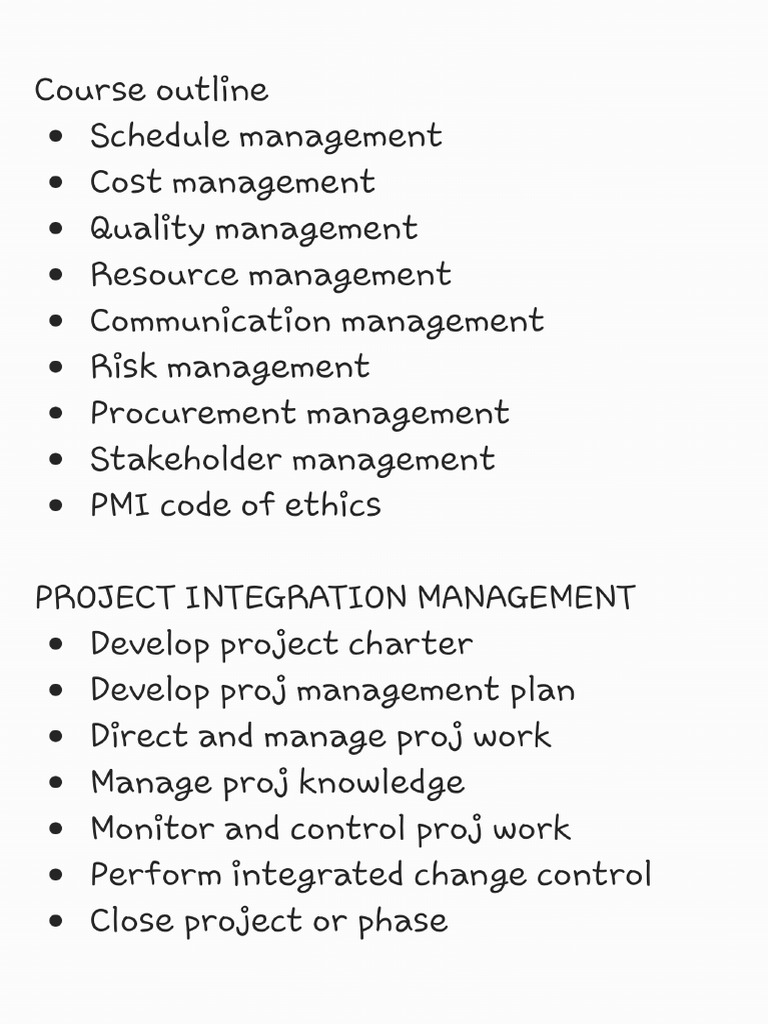 PMP Summary - 230602 - 130555 | PDF