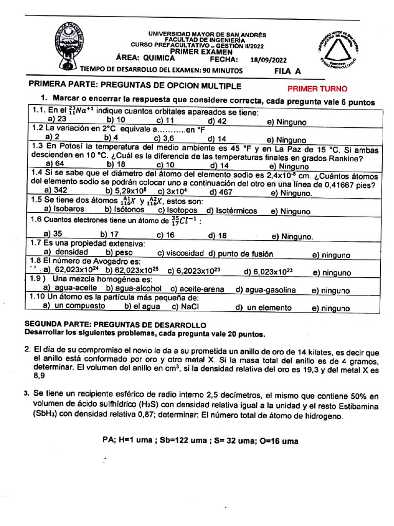 Solucionario de QMC-1P-1 | PDF