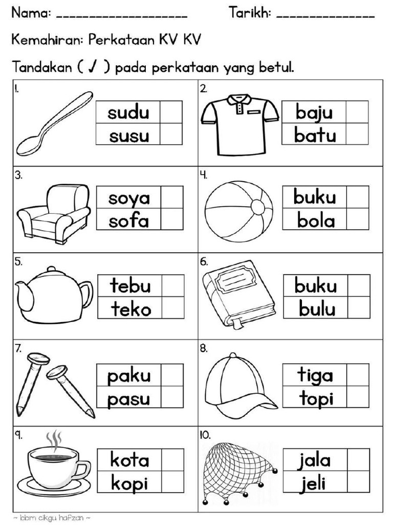 Lembaran Kerja KVKV | PDF