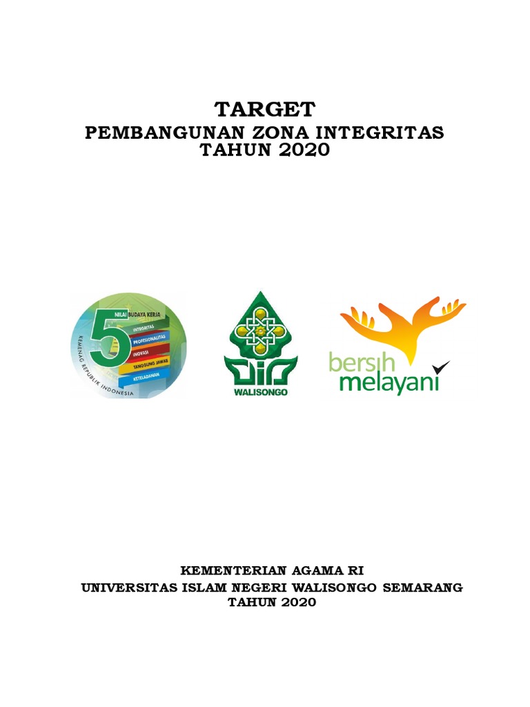 Target Pembangunan Zona Integritas 2020 Pdf 