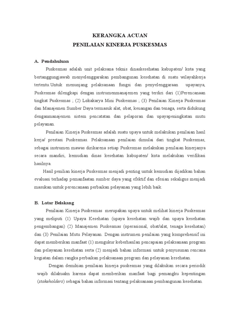 EP 3. KAK Penilaian Kinerja | PDF