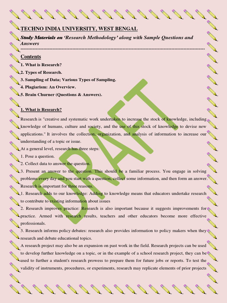 Basics of Research Methodology (RM) PDF | PDF