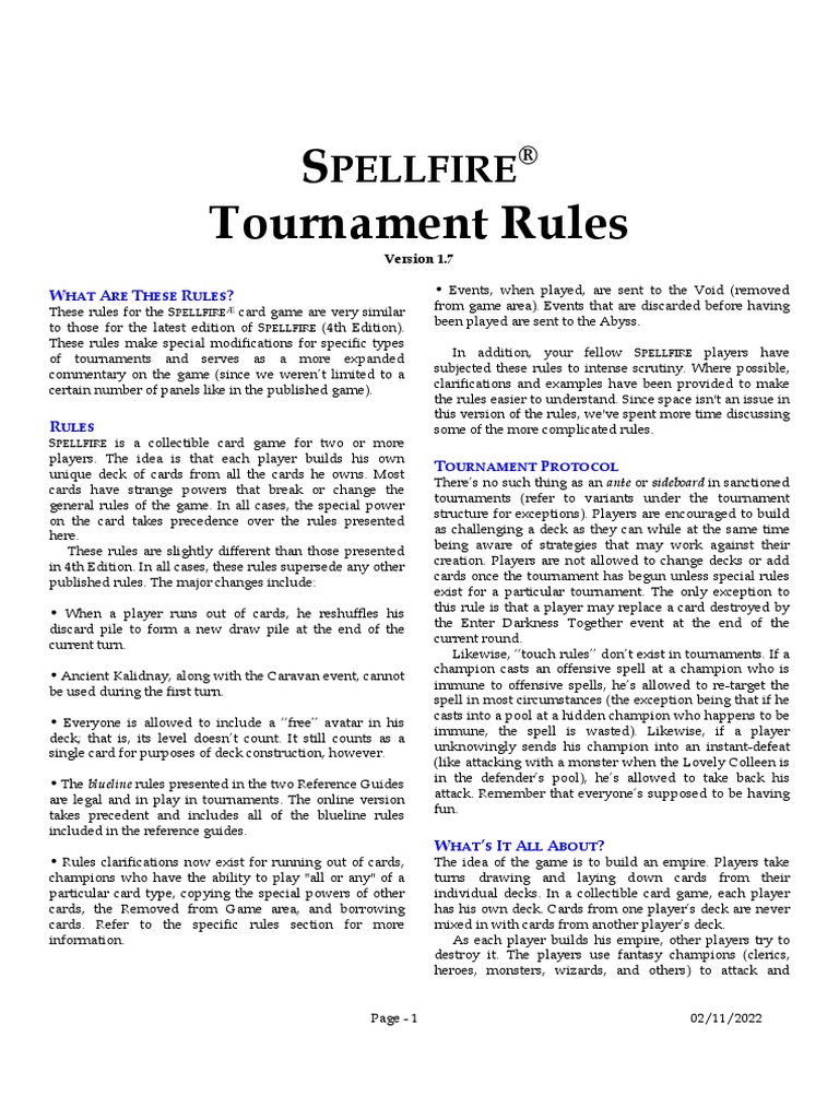 Spellfire Regras | PDF