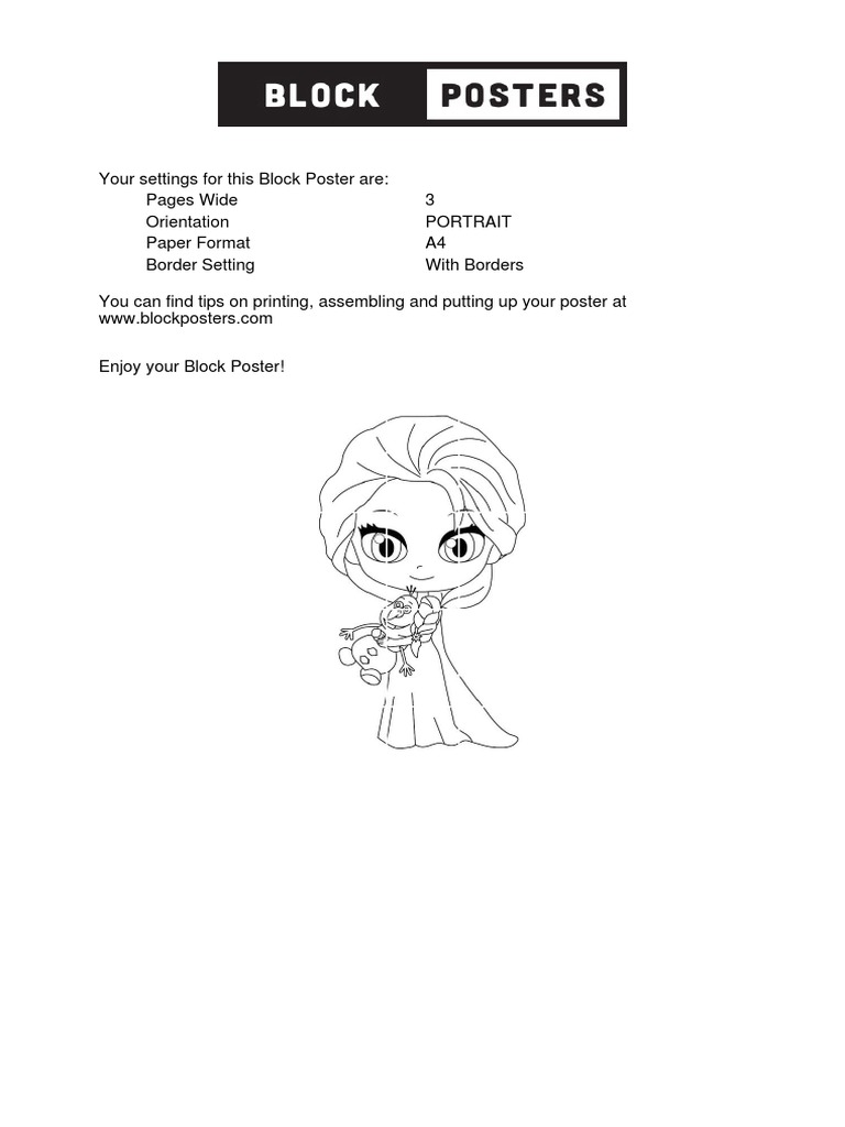 Poster Elsa de Frozen | PDF