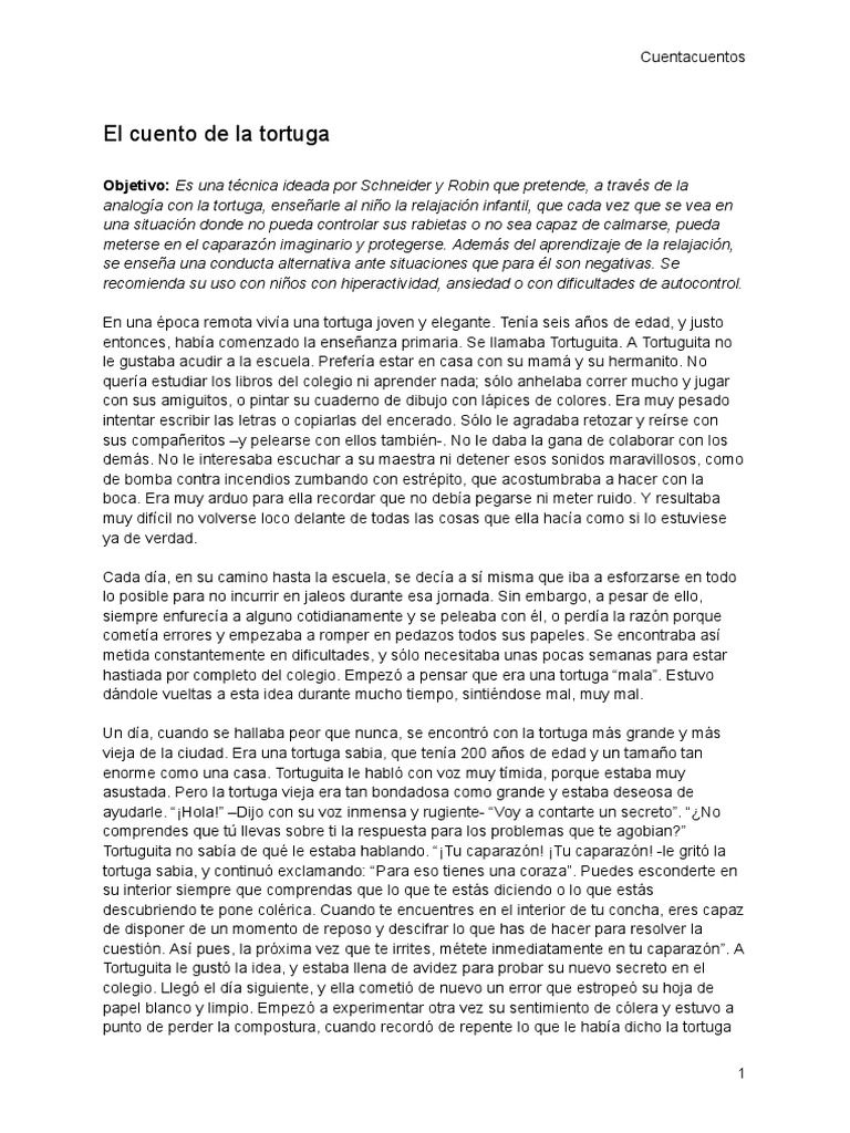 El Cuento de La Tortuga | PDF