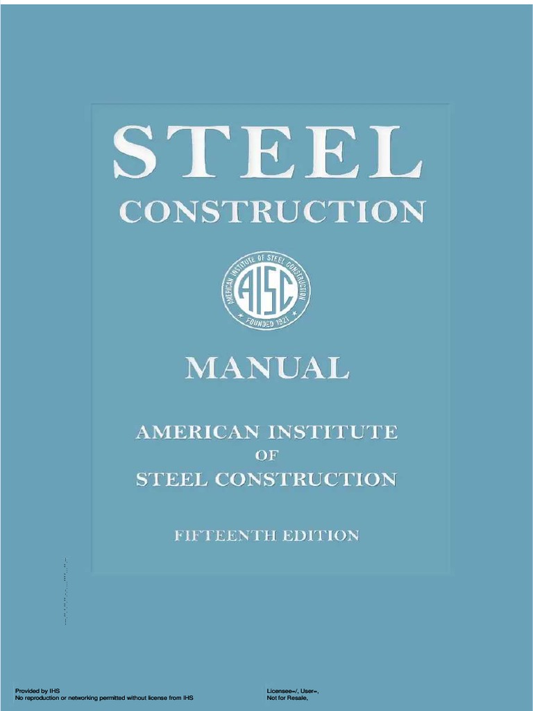 Aisc 15th Edition | PDF