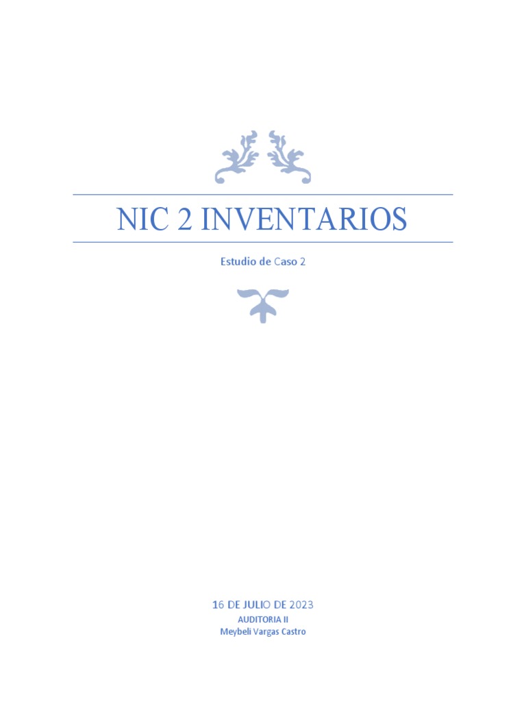 NIC 2 Inventarios | PDF