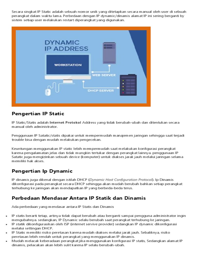 IP Static Dan Dinamis | PDF