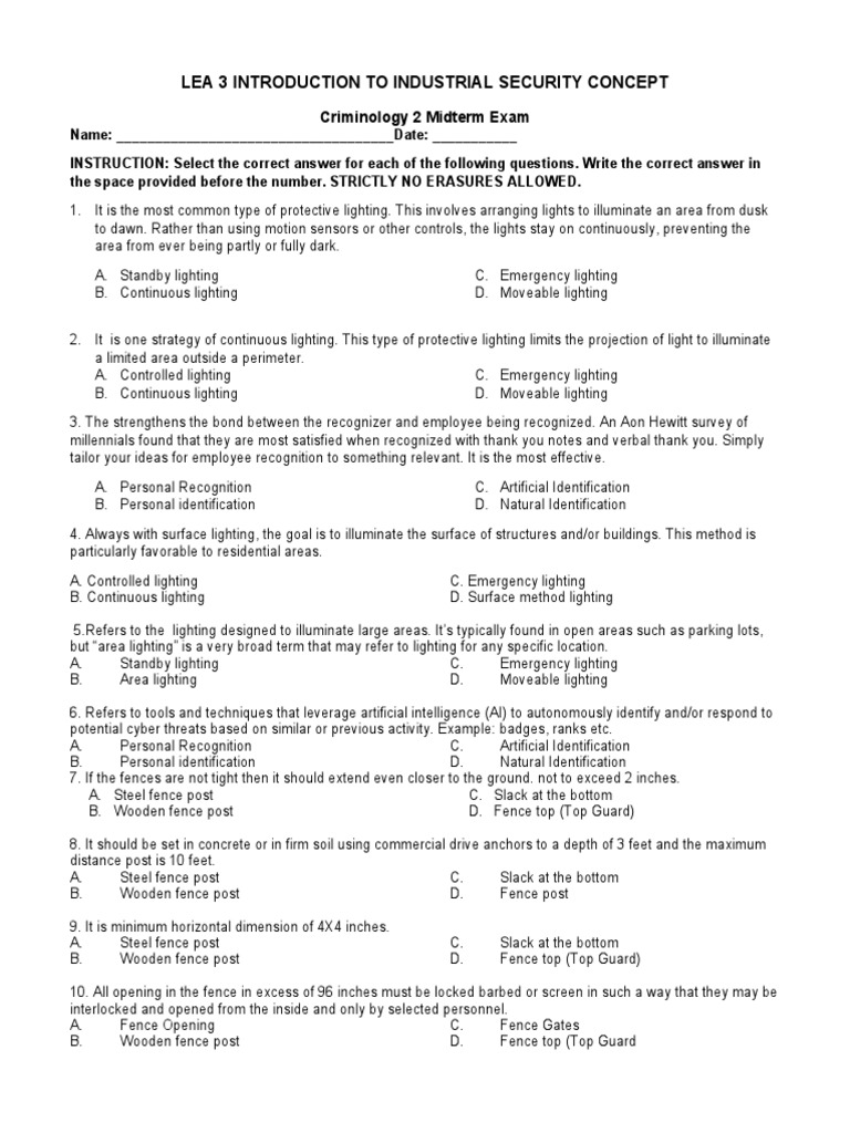 Lea 3 Introduction To Industrial Security Concept | PDF
