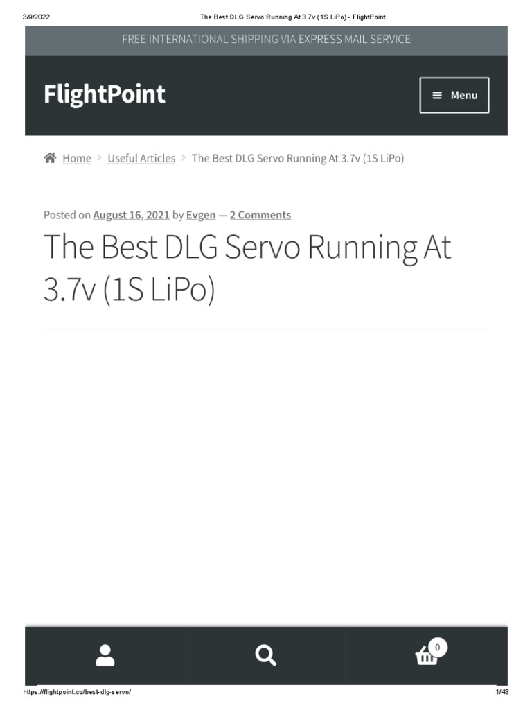 The Best DLG Servo Running at 3.7v (1S LiPo) - FlightPoint | PDF