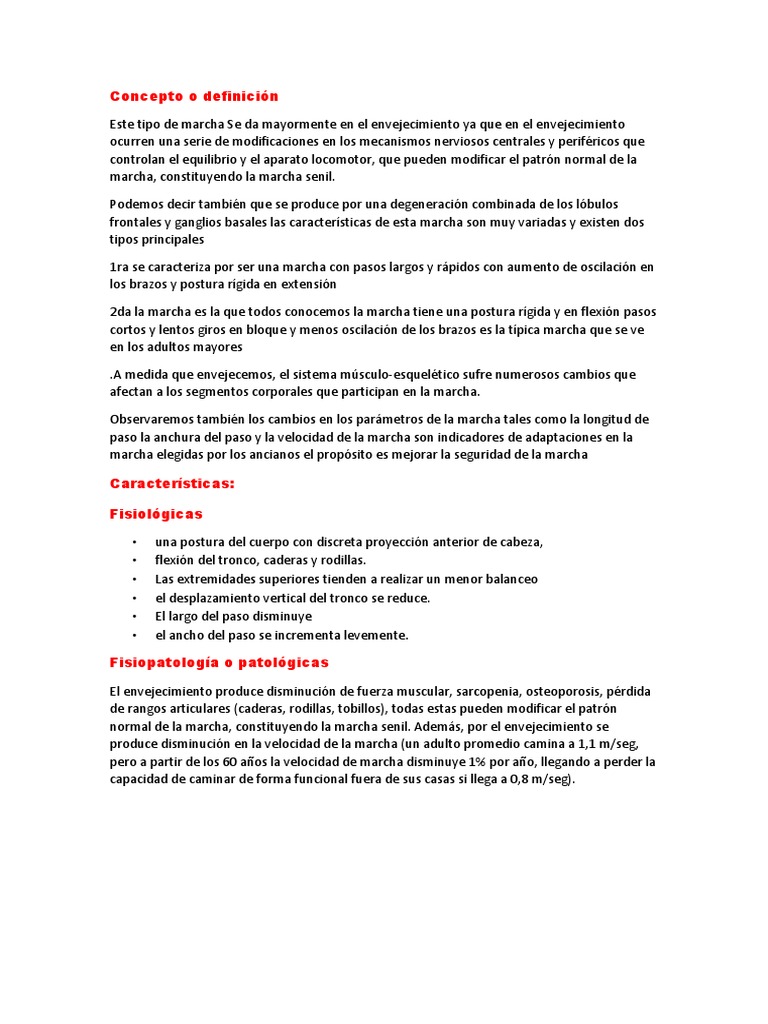 Marcha Senil o Del Anciano | PDF | Salud y bienestar