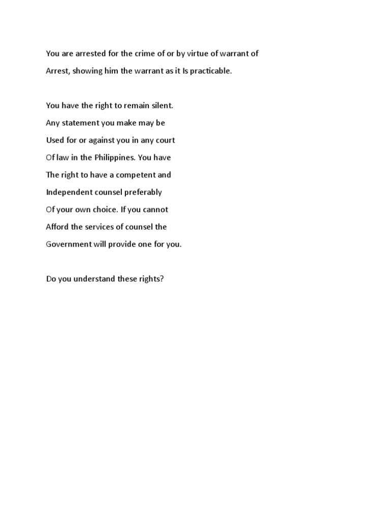 Miranda Rights | PDF