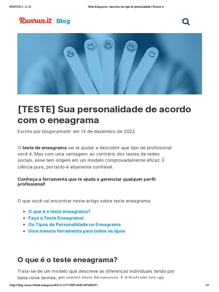 Teste de Personalidade Eneagrama | PDF | Carreira e Crescimento | Autoajuda