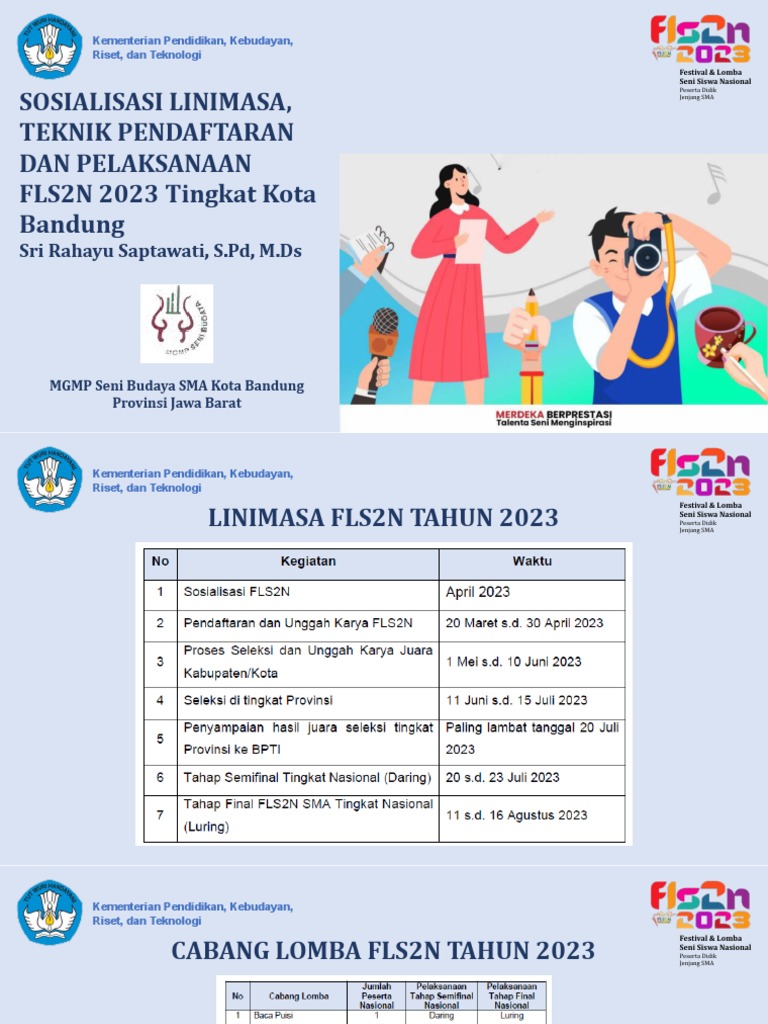 Juknis Seleksi Fls2n Tingkat Kota Bandung | PDF | Seni