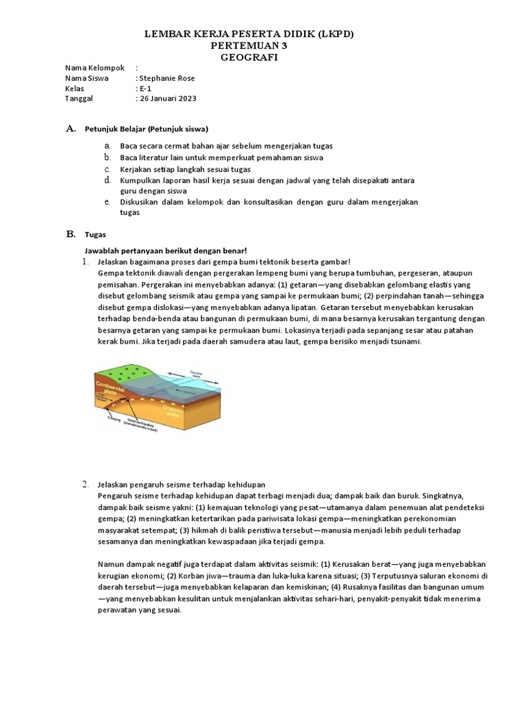 Pertemuan 3 Lembar Kerja Peserta Didik | PDF