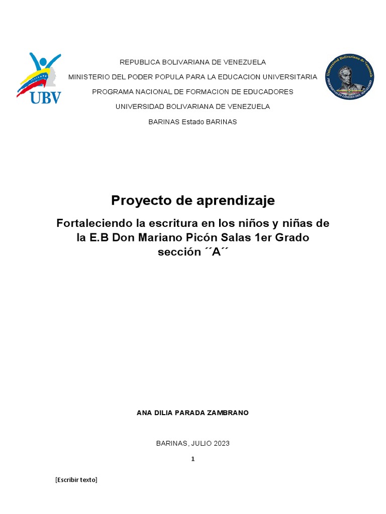 Ana Parada 2do Semestre 2023 | PDF