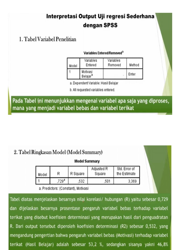 Cara Baca Output SPSS | PDF