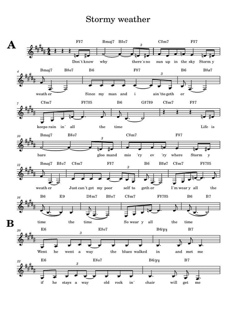 Stormy - Weatherb - Partitura | PDF