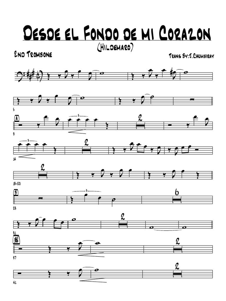 Desde El Fondo de Mi Corazon 2nd Trombone | PDF