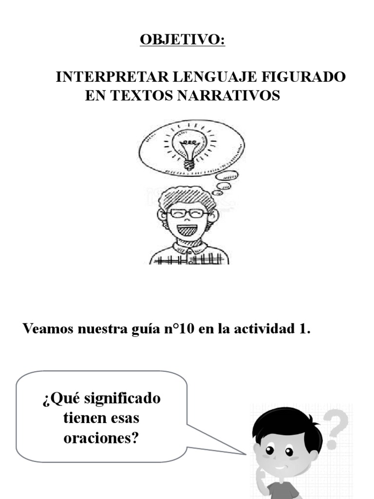 5° Lenguaje Clase 10 Lenguaje Figurado | PDF